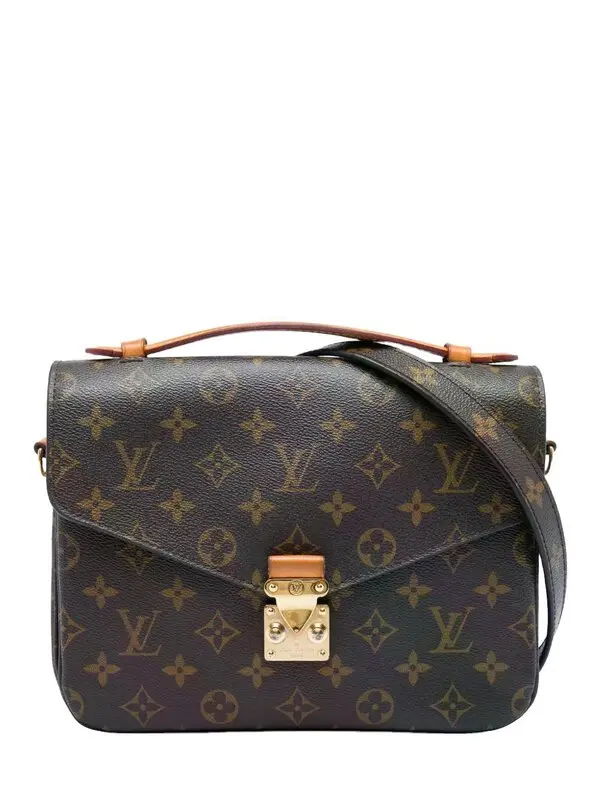 LOUIS VUITTON Monogram Pochette Metis Satchel - Brown