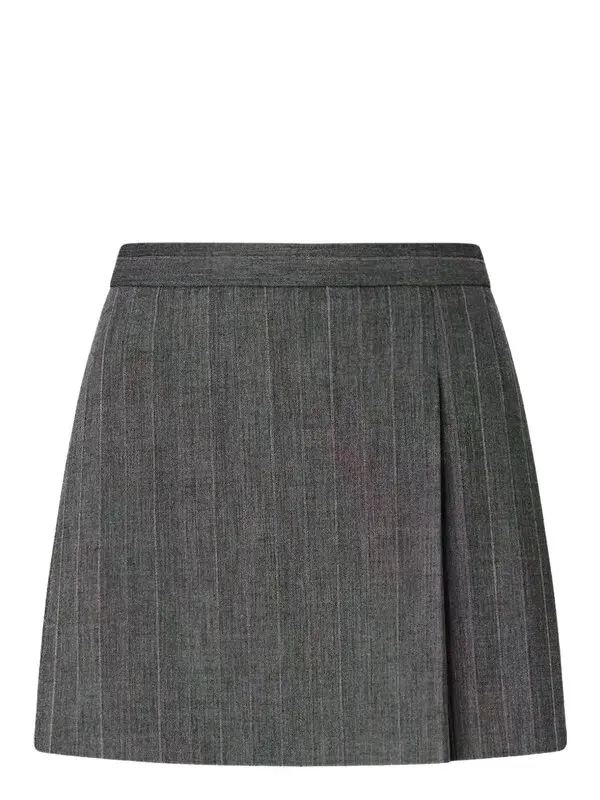 Pinko Pinstripe Pleated Mini Skirt - Grey