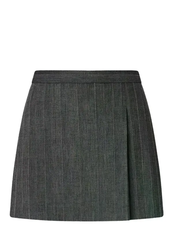 Pinko Pinstripe Pleated Mini Skirt - Grey