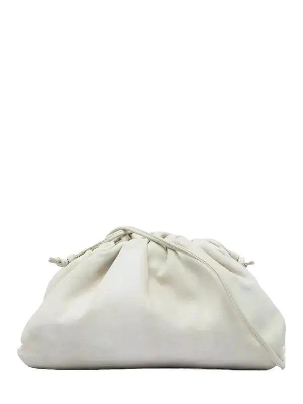 Bottega Veneta Lambskin Mini Pouch Crossbody Bag - White