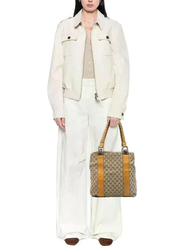 Gucci Gg Canvas Bamboo Libeccio Tote Bag - Neutrals