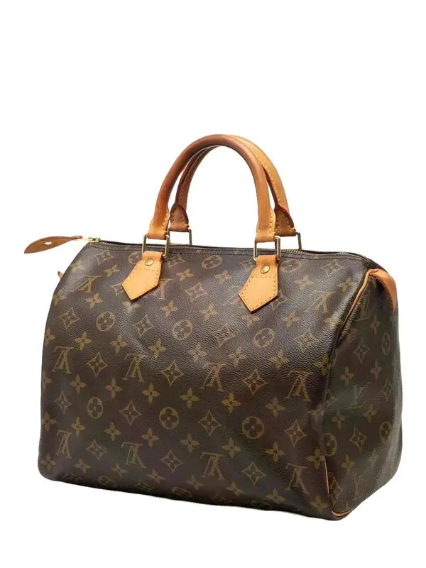 LOUIS VUITTON Monogram Speedy 30 Boston Bag - Brown
