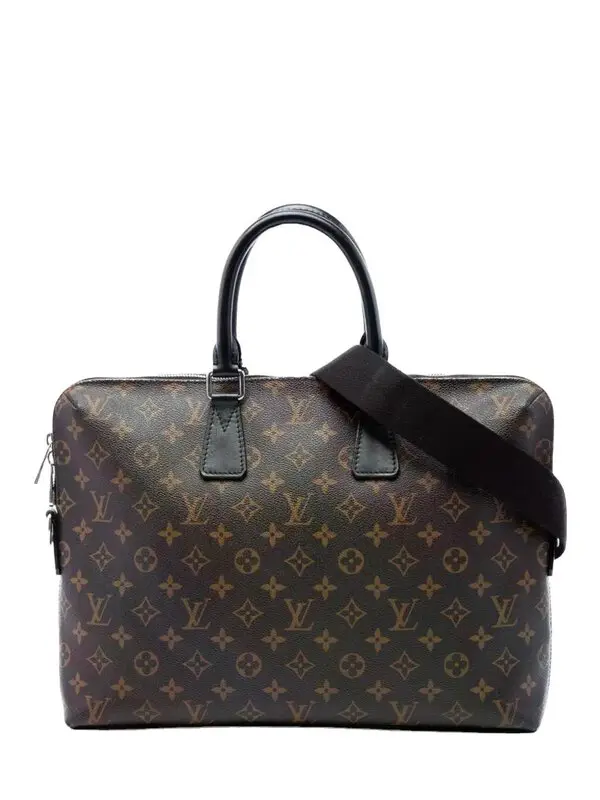 LOUIS VUITTON Monogram Macassar Business Bag - Brown