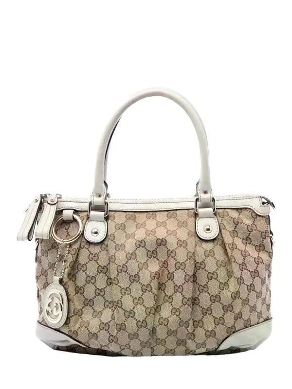 Gucci Gg Canvas Sukey Satchel - Neutrals