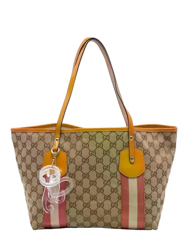 Gucci Gg Canvas Web Jolie Tote Bag - Neutrals