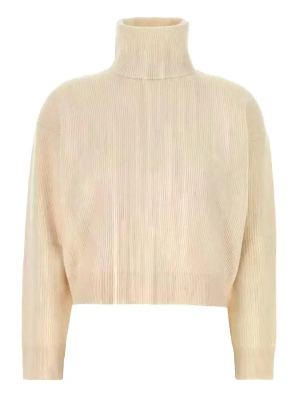 Brunello Cucinelli Ribbed Knit Roll-neck Sweater - Neutrals
