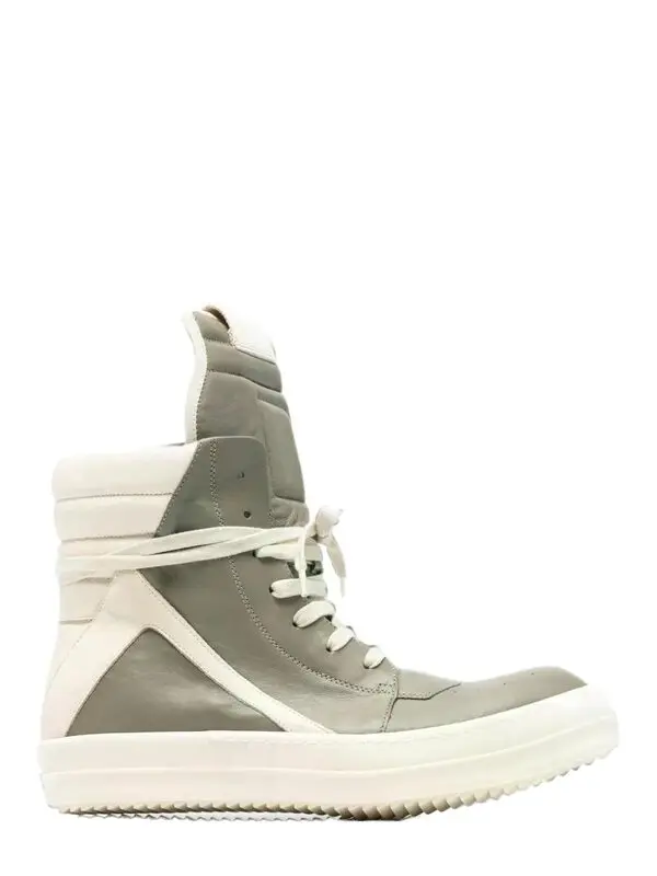 Rick Owens Geobasket Leather High-top Sneakers - Grey