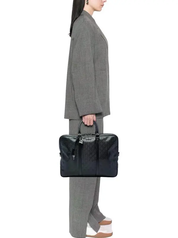 Gucci Gg Imprimé Business Bag - Black