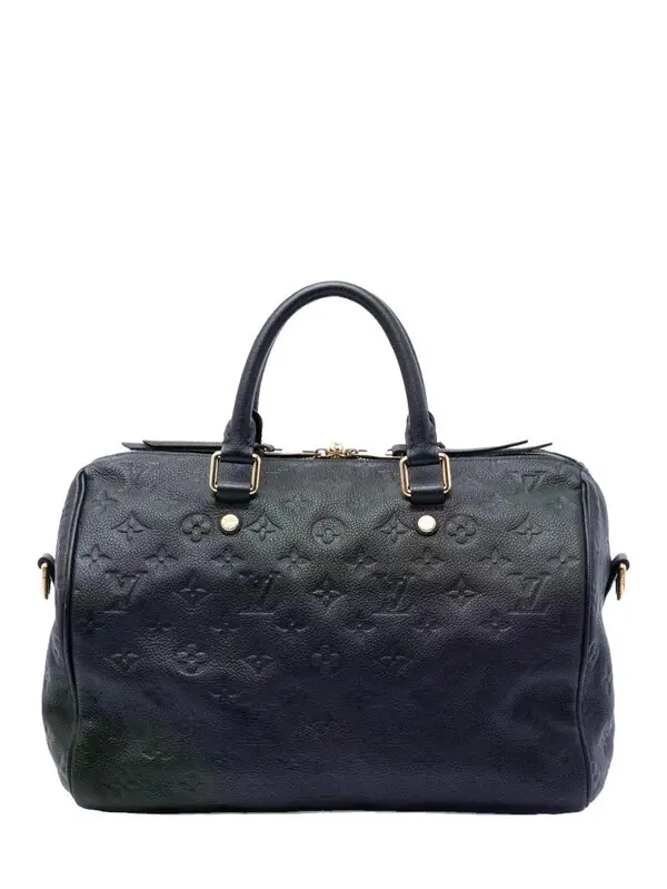 LOUIS VUITTON Monogram Empreinte Speedy Bandouliere 30 Satchel - Blue