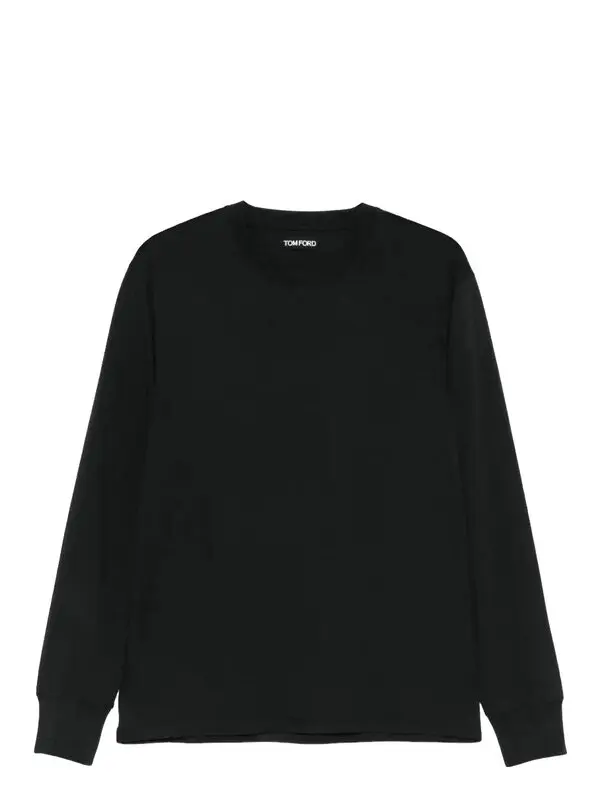 TOM FORD Crew-neck Long-sleeve T-shirt - Black