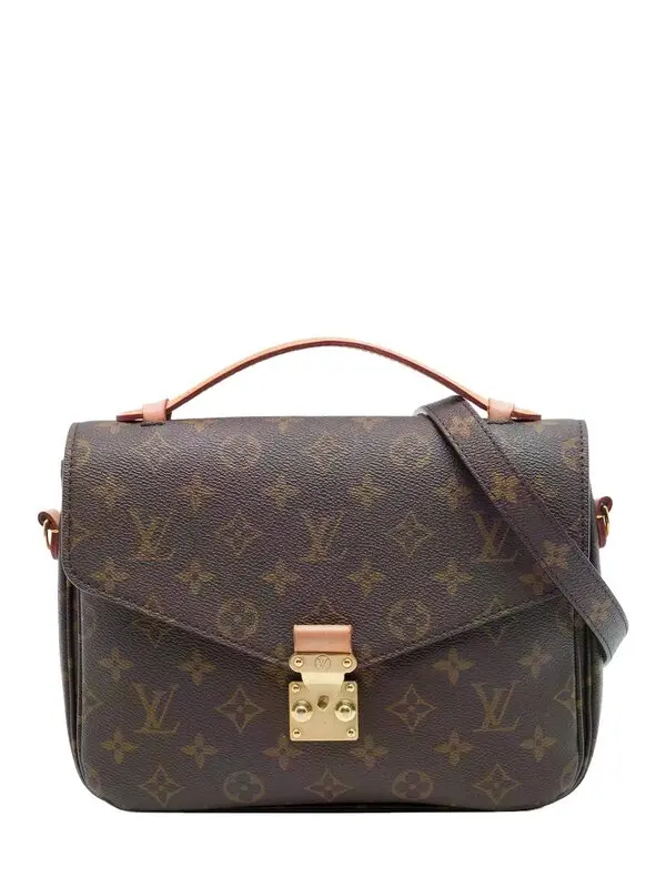 LOUIS VUITTON Monogram Pochette Metis Satchel - Brown