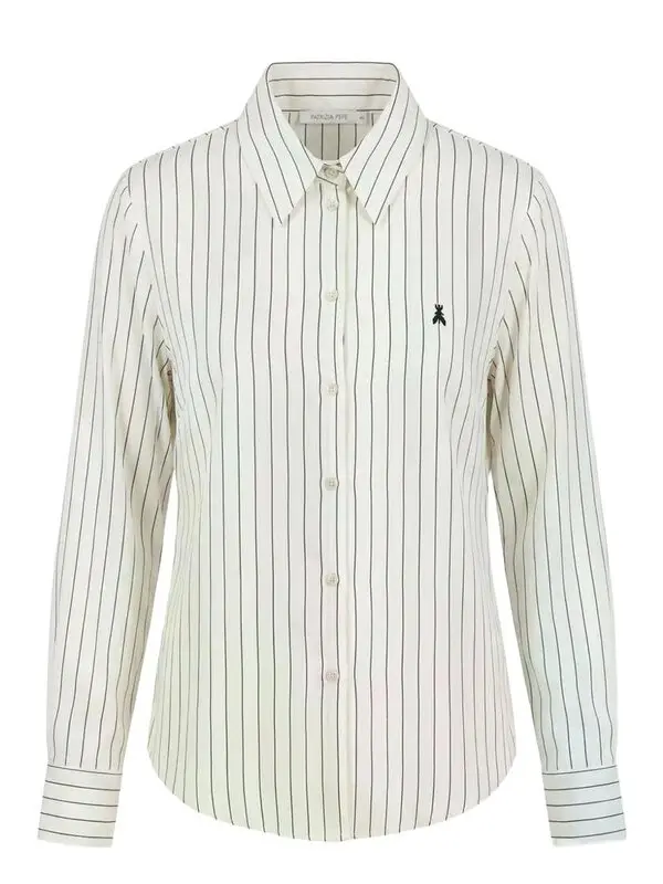 Patrizia Pepe Striped Long-sleeve Shirt - Neutrals