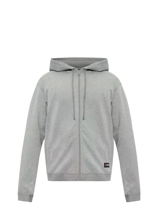 DIESEL® Logo Patch Zip-up Hoodie - Grey