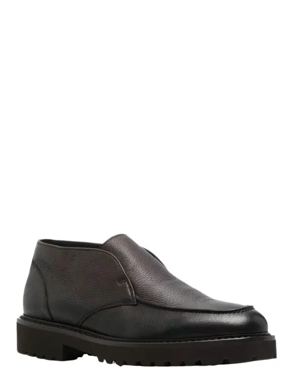 DOUCAL'S Philadelphia Rs Pebbled Loafers - Brown