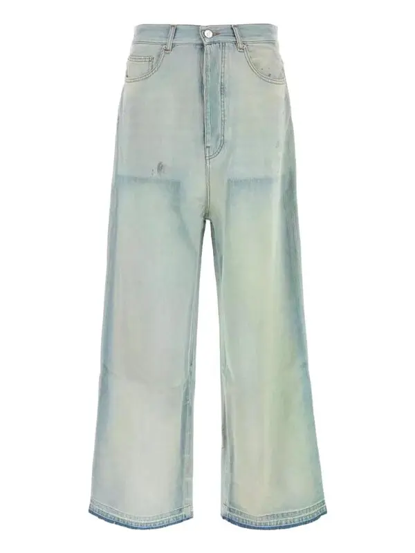 Amiri Distressed Wide Leg Jeans - Blue