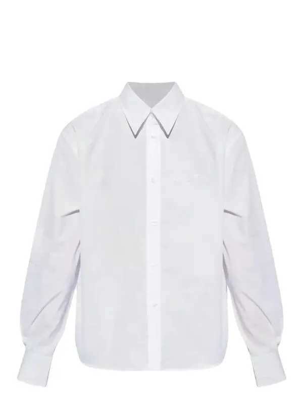 Off-White Embroidered Logo Cotton Shirt - White