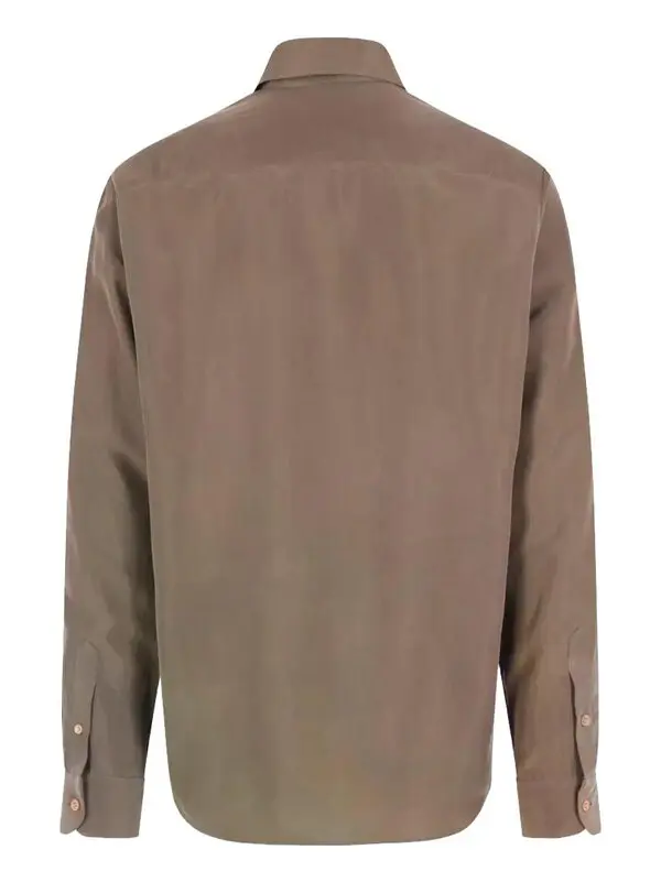 Valentino Garavani Silk Long-sleeve Shirt - Brown