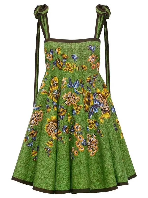 ALEMAIS Alemas Phyllis Linen Mini Dress - Green