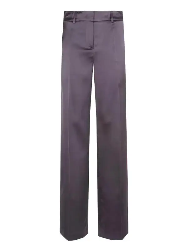 DRHOPE Tailored Satin-finish Trousers - Brown
