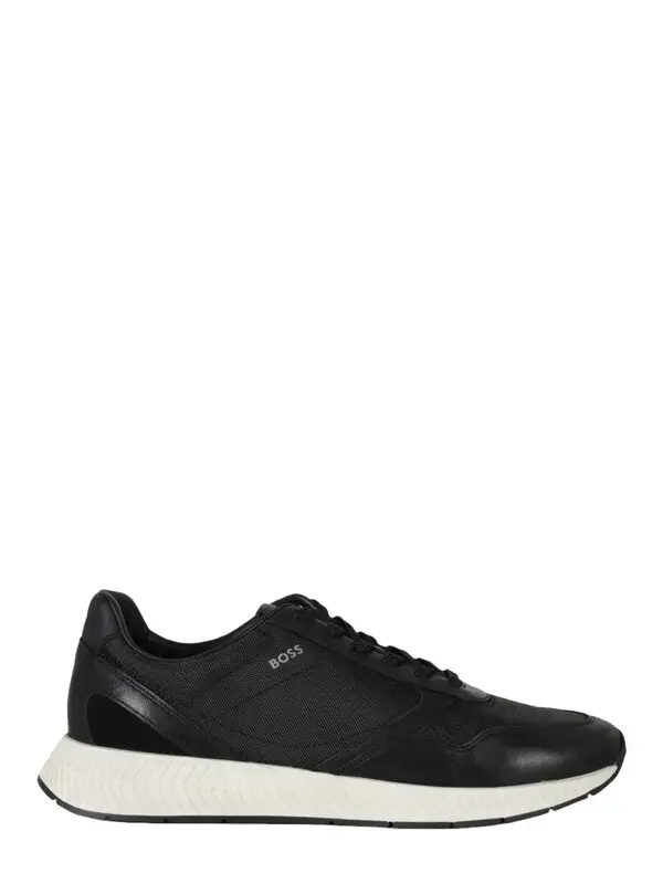 BOSS Titanium Runn Panelled Sneakers - Black