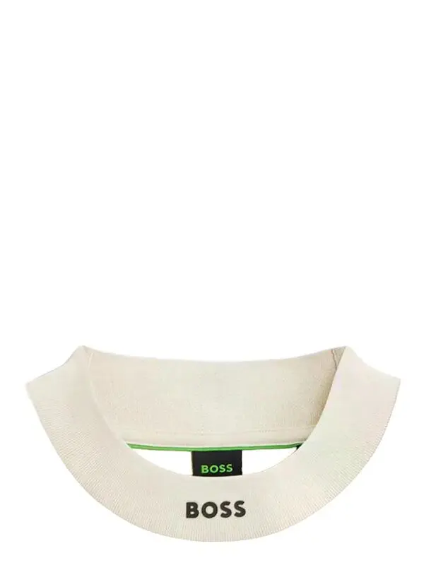 BOSS Mock-neck Cotton T-shirt - Neutrals