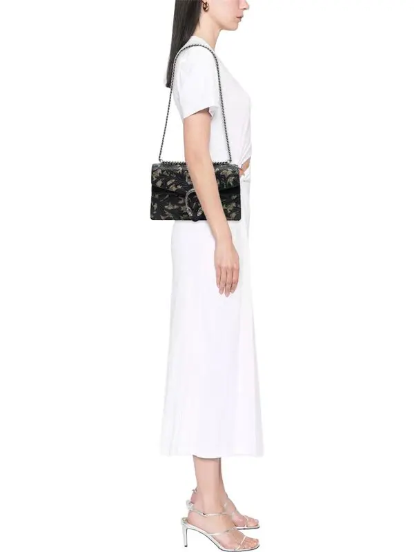 Gucci Dionysus Shoulder Bag Gg Supreme Arabesque - Black