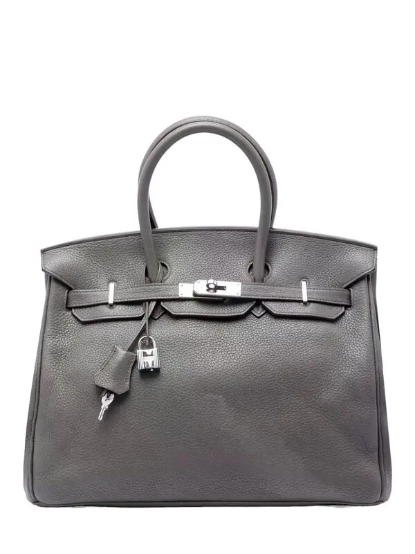 Hermès 2011-2013 Clemence Birkin Retourne 35 Handbag - Grey