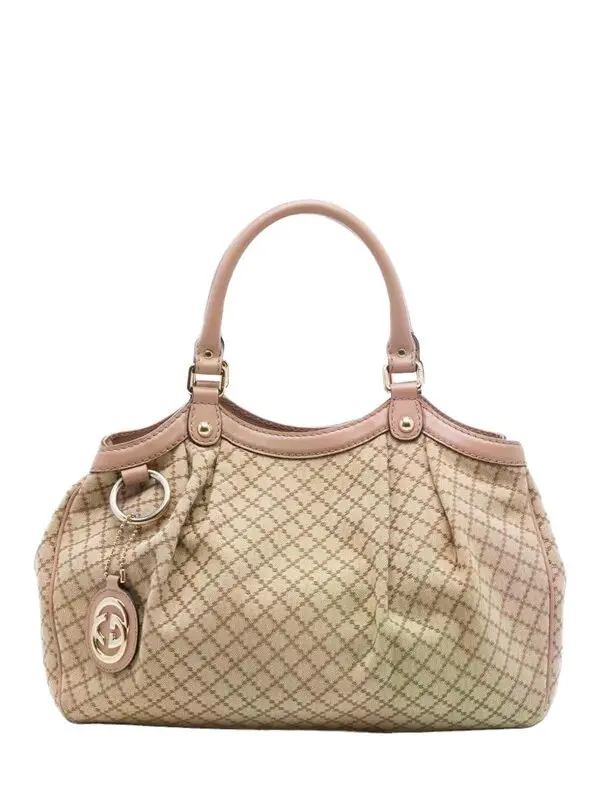Gucci Diamante Canvas Sukey Tote Bag - Neutrals