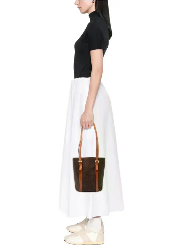 Celine Macadam Coated Canvas Tote Bag - Brown