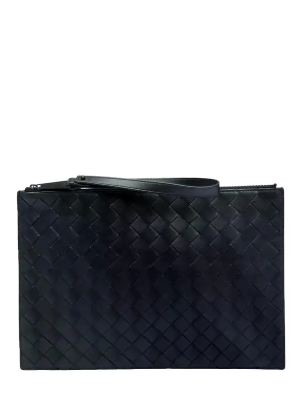 Bottega Veneta Nappa Intrecciato Clutch Bag - Black