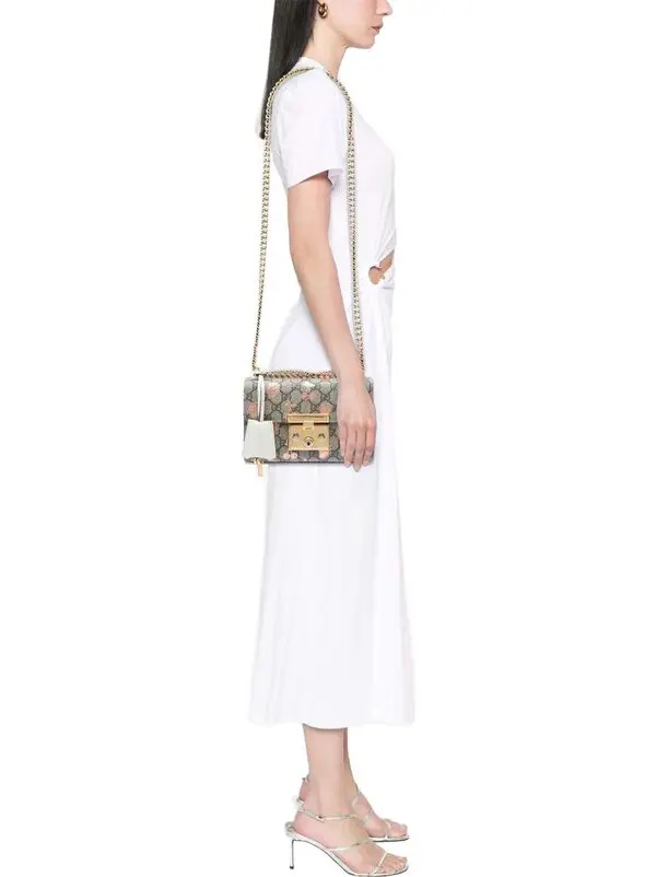 Gucci Gg Supreme Monogram Berry Padlock Crossbody Bag - Neutrals