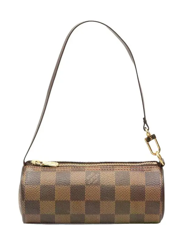 LOUIS VUITTON Damier Ebene Papillon Pochette Handbag - Brown