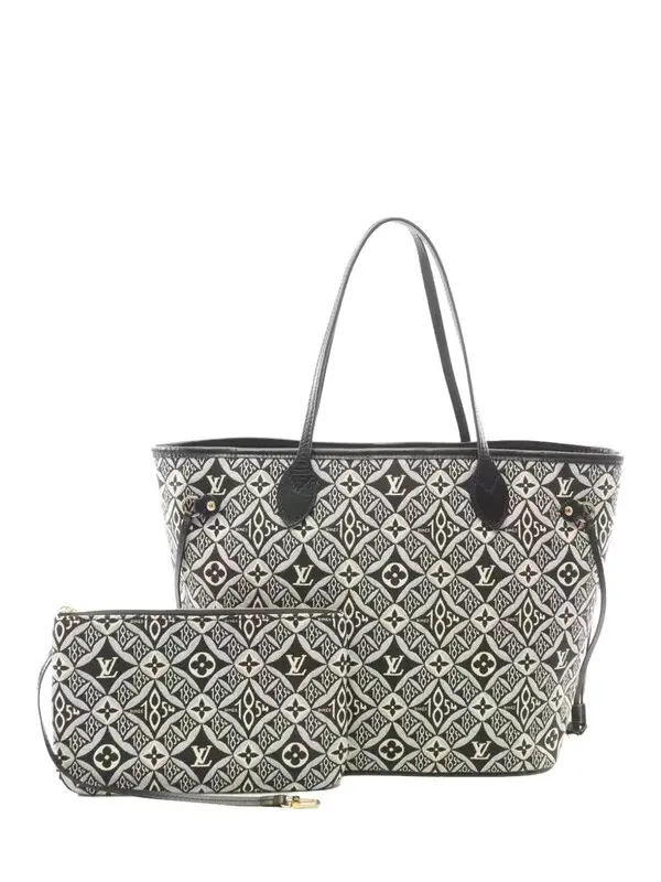 LOUIS VUITTON Neverfull Mm Monogram Jacquard Since 1854 Tote Bag - Black