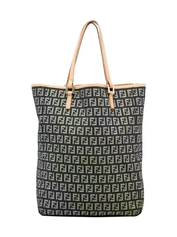 Fendi Zucchino Canvas Tote Bag - Grey
