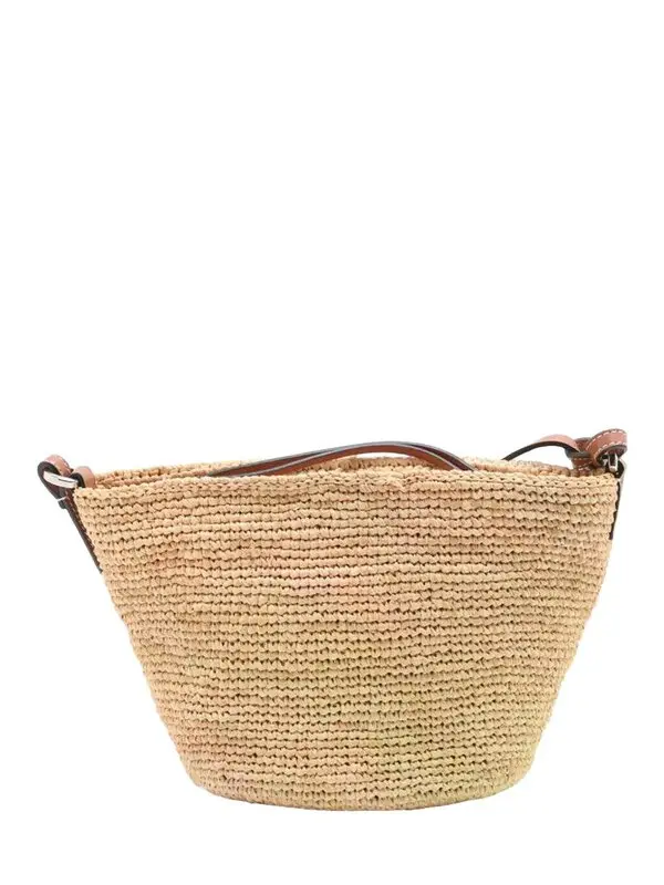 Loewe Anagram Raffia Pochette Crossbody Bag - Neutrals