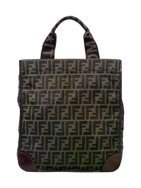 Fendi Zucca Canvas Shopping Tote Bag - Brown