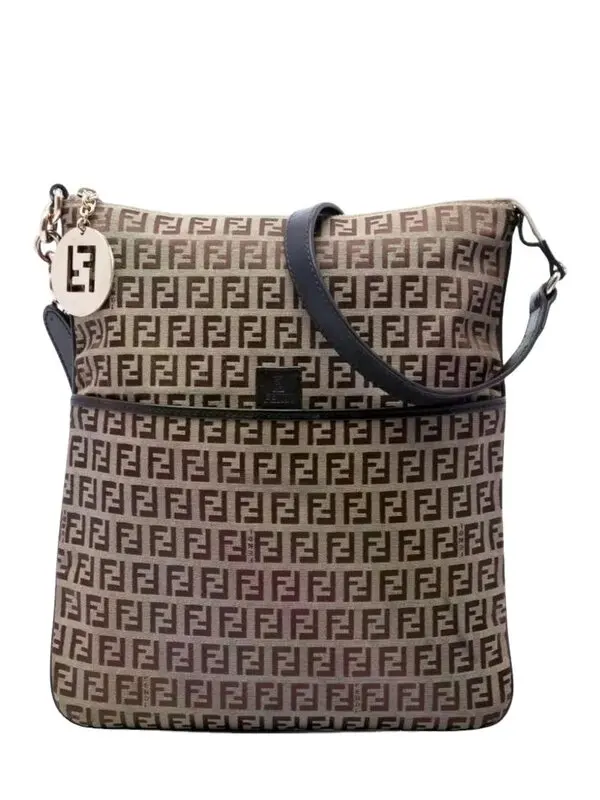 Fendi Zucchino Canvas Crossbody Bag - Neutrals