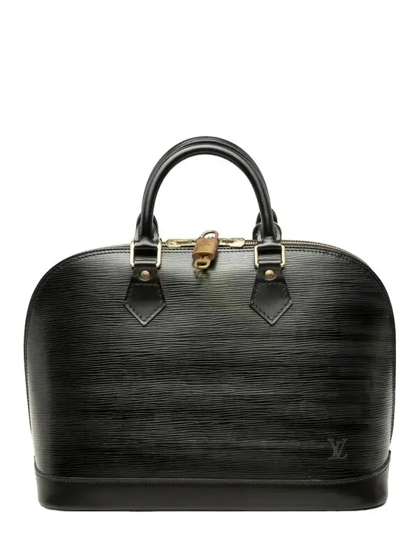 LOUIS VUITTON Epi Leather Alma Pm Handbag - Black