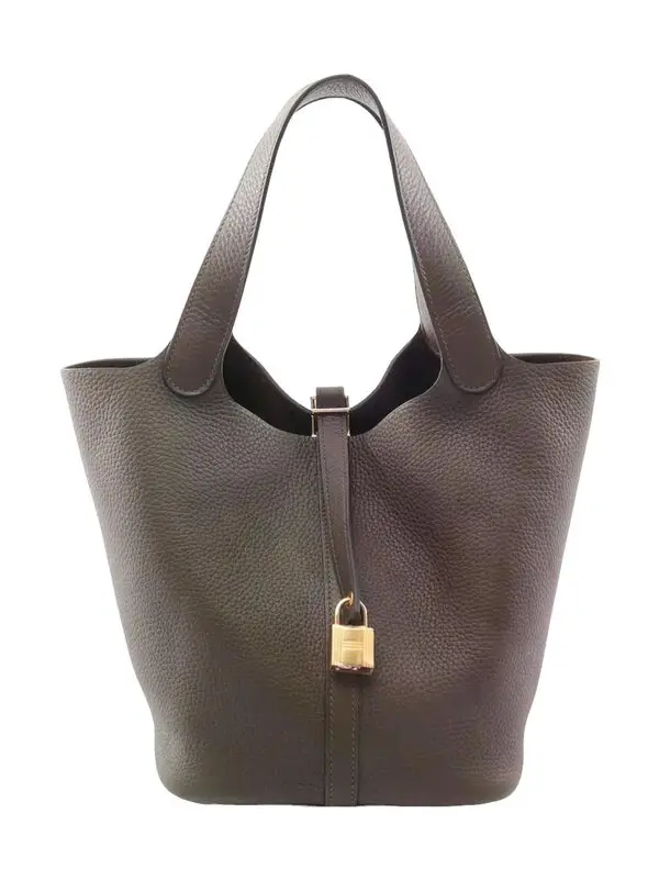 Hermès Clemence Picotin Lock 22 Handbag - Brown
