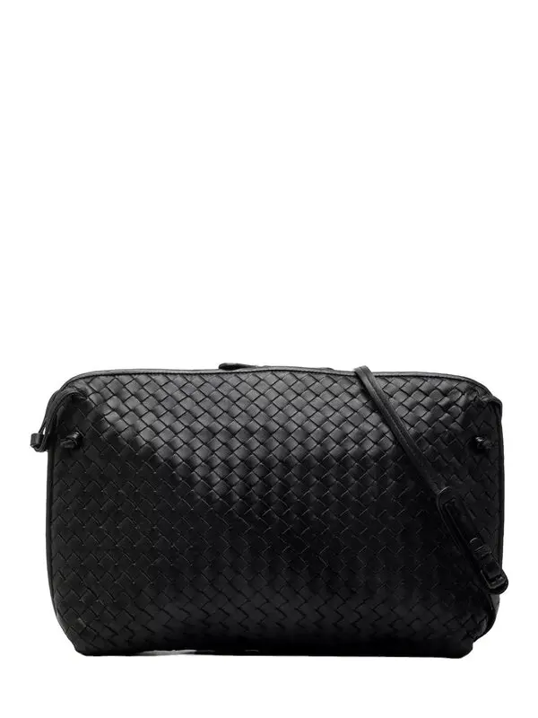Bottega Veneta Large Nappa Intrecciato Nodini Crossbody Bag - Black