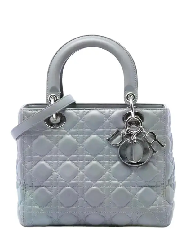 Dior Medium Lady Satchel - Grey