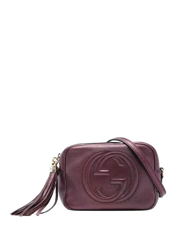 Gucci Metallic Calfskin Soho Disco Crossbody Bag - Red