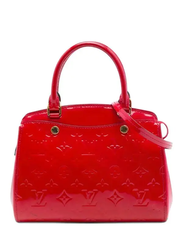 LOUIS VUITTON Monogram Vernis Brea Pm Satchel - Red
