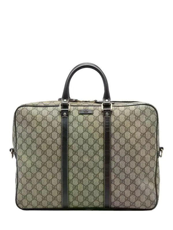 Gucci Gg Supreme Business Bag - Neutrals