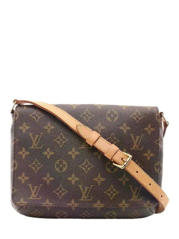 LOUIS VUITTON Monogram Musette Tango Shoulder Bag - Brown