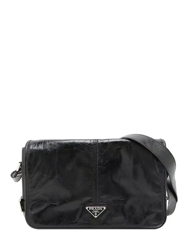 Prada Vitello Shine Messenger Bag - Black