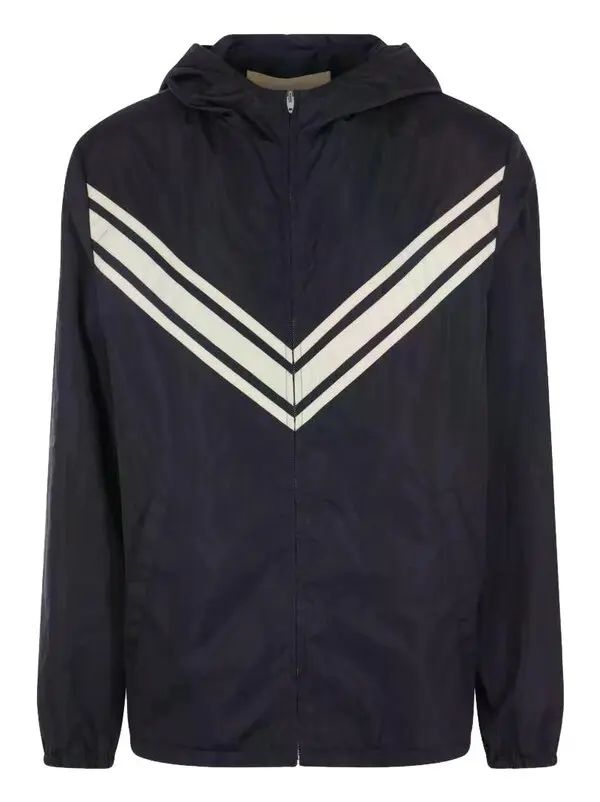 Valentino Garavani Chevron Print Zip Jacket - Blue
