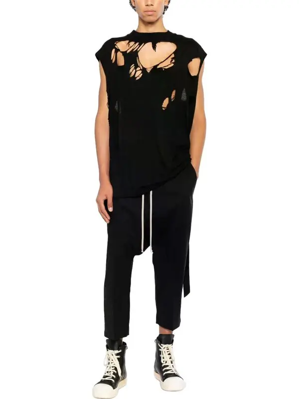 Rick Owens Drawstring Dropped-crotch Trousers - Black