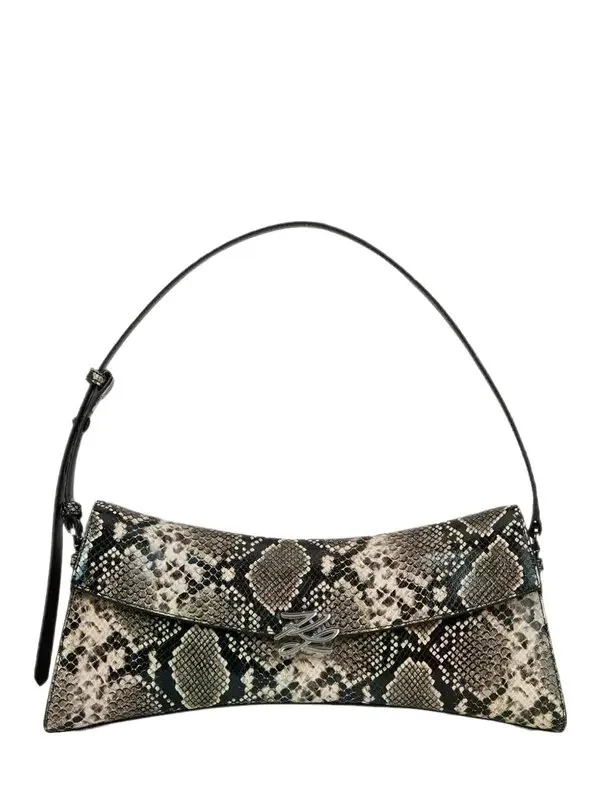 Karl Lagerfeld K/autograph Twist Elongated Shoulder Bag - Neutrals