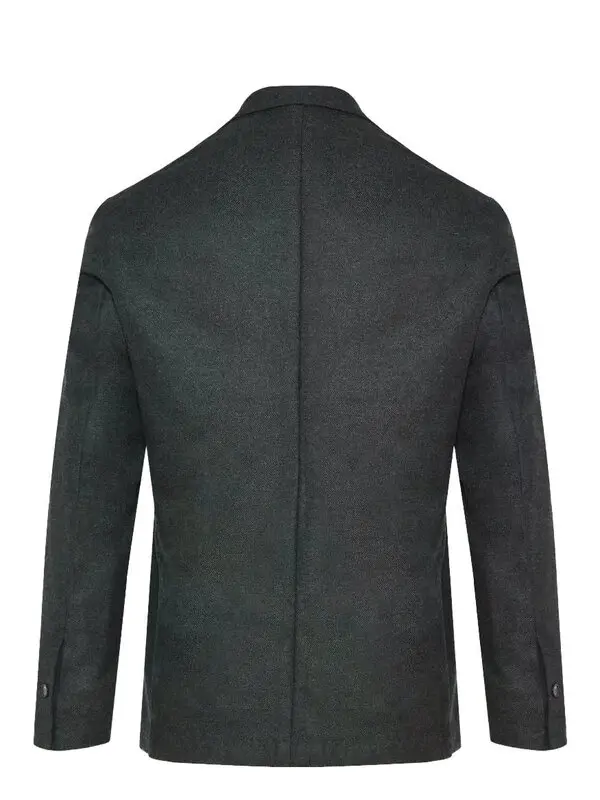 BARBA NAPOLI Single-breasted Notched-lapel Blazer - Green